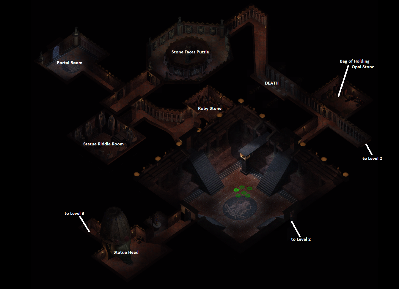 Spellhold Dungeon Level 1 Overview - Baldur's Gate 2