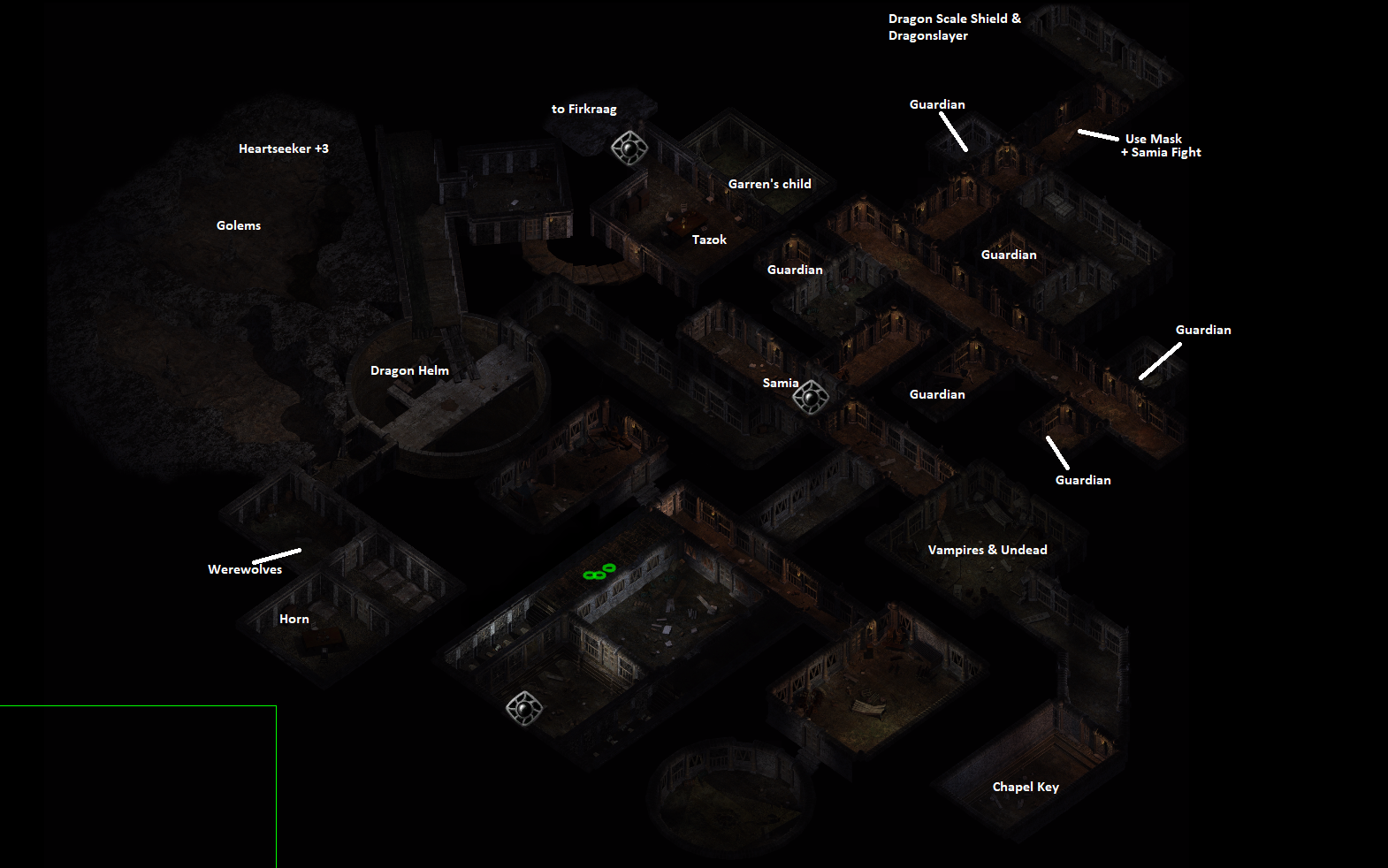 Windspear Hills Dungeon Overview - Baldur's Gate 2