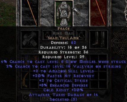 Peace: Armor Rune Word - Diablo 2