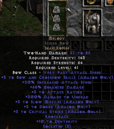 Melody: Weapon Rune Word - Diablo 2