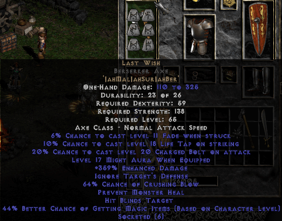 Last Wish: Weapon Rune Word - Diablo 2