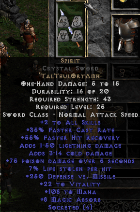 Spirit: Weapon Rune Word - Diablo 2