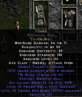 Venom: Weapon Rune Word - Diablo 2