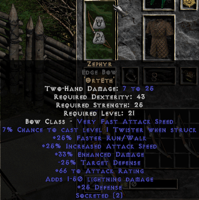 Zephyr: Weapon Rune Word - Diablo 2