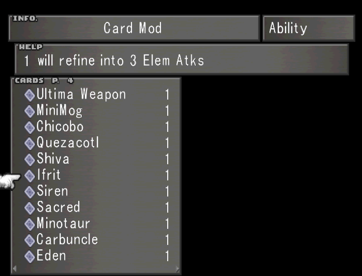 Ifrit Card - FF8 Guide